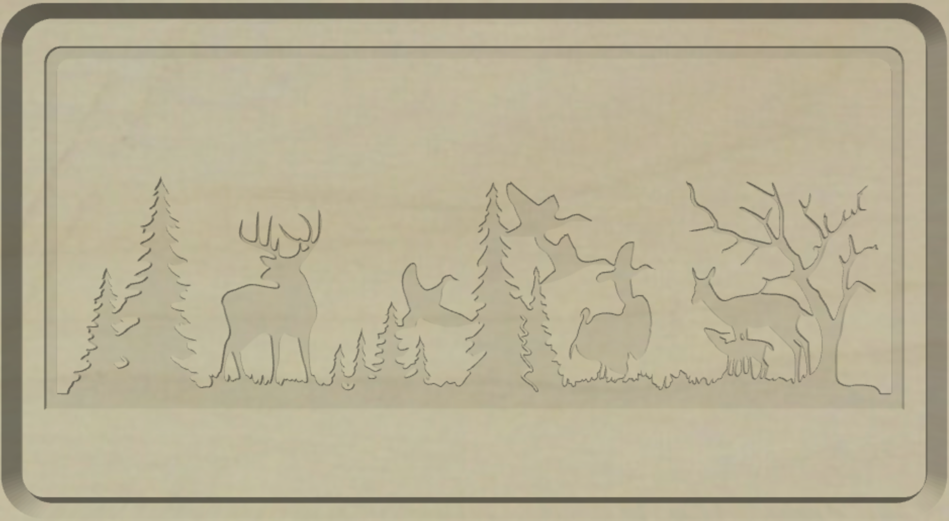 X - PERSONALIZABLE DEER AND TURKEY SCENE 2 – Hidden Defense LLC